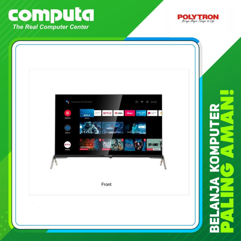 Televisi POLYTRON PLD 43BUG5959 4K UHD Smart Cinemax Soundbar Google TV 43 Inch