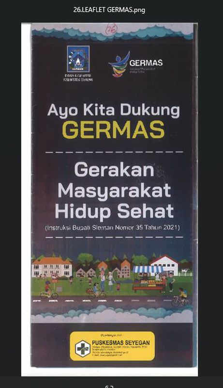 Leaflet Germas Puskesmas seyegan