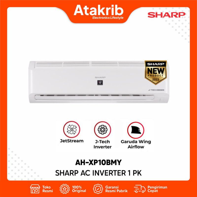 AC SPLIT 1PK INVERTER MEREK SHARP, TYPE AH-XP10BMY