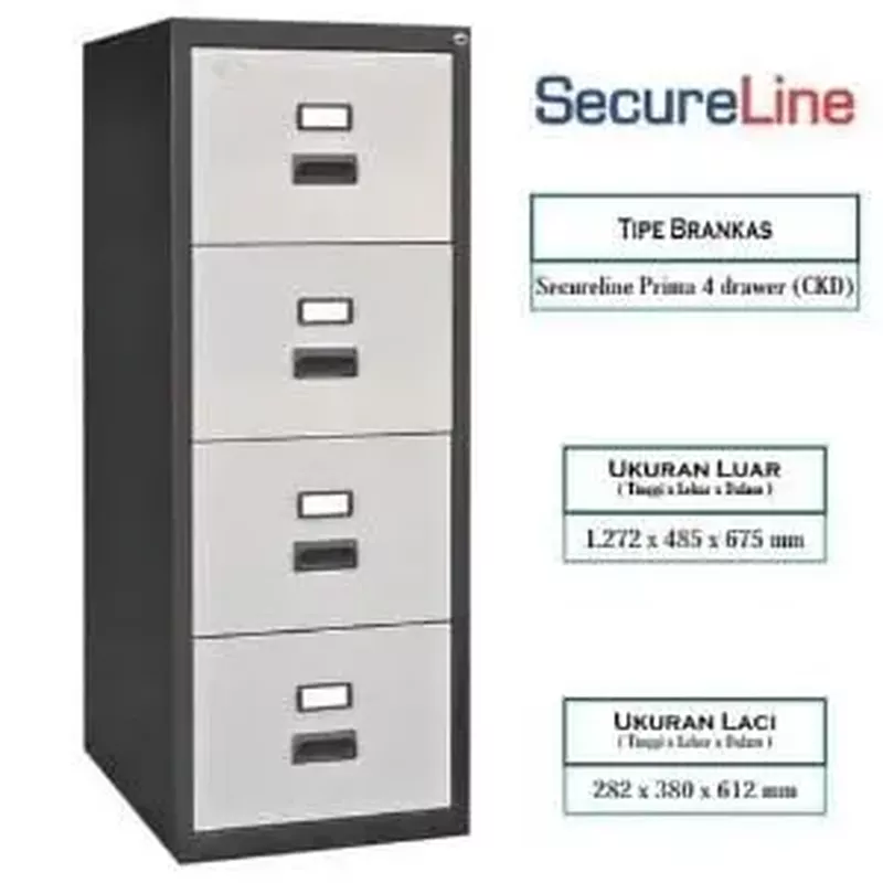 SECURELINE Filling Cabinet Prima 4 Drawer
