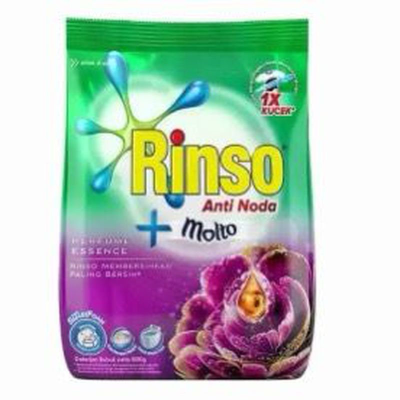 Detergen Bubuk Rinso Molto Rose Fresh Bag 770gr