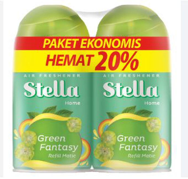 Stella Matic Paket Hemat Ekonomis isi 2 rasa Green Fantasy