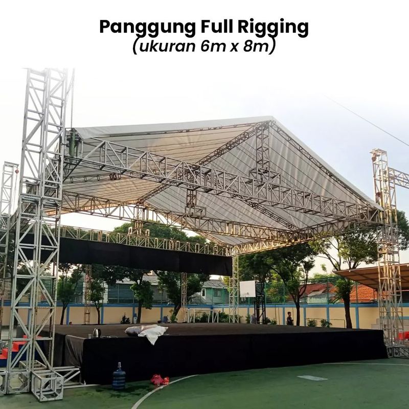 Persewaan Panggung Rigging Full (ukuran 6m x 8m)