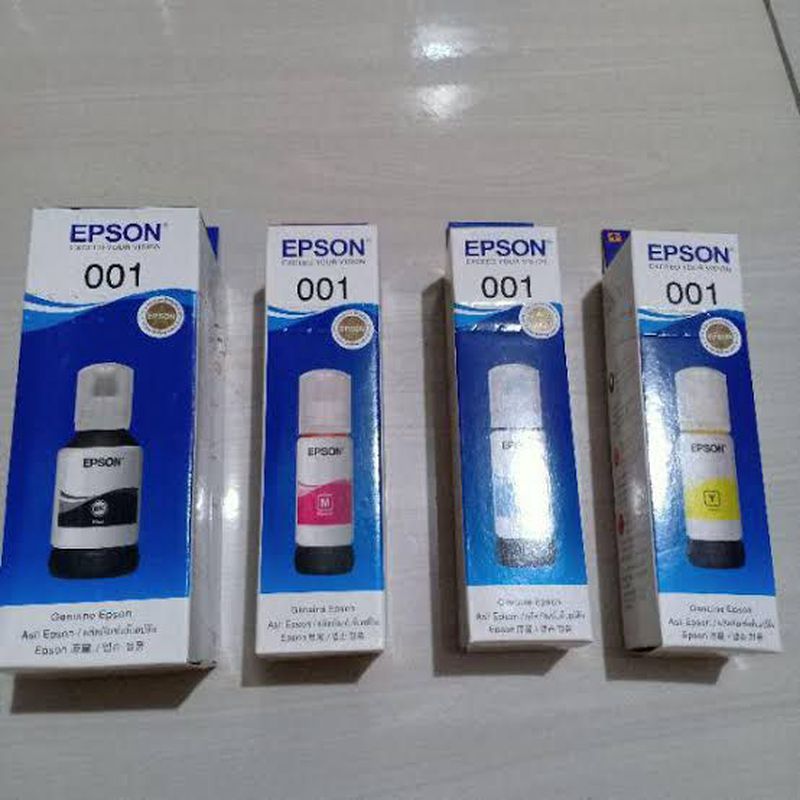 Tinta Printer Epson 001 - Merah - Merah, Kuning, Biru.