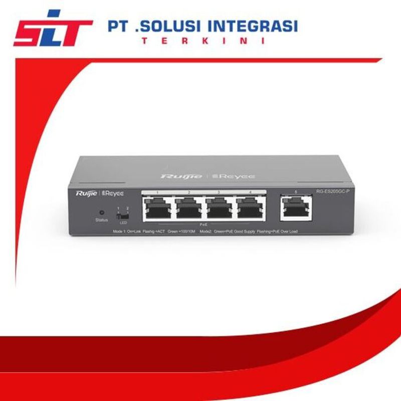 RG-ES205GC-P, Switch Cerdas Cloud Manage 5-Port Gigabit PoE