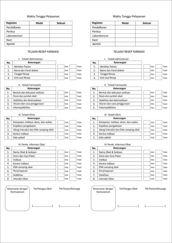 Formulir rekam medis rawat jalan puskesmas tepus l