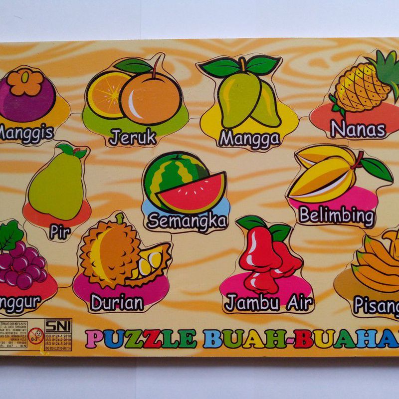 APE Puzzle Aneka Buah ( Alat Permainan Edukatif )