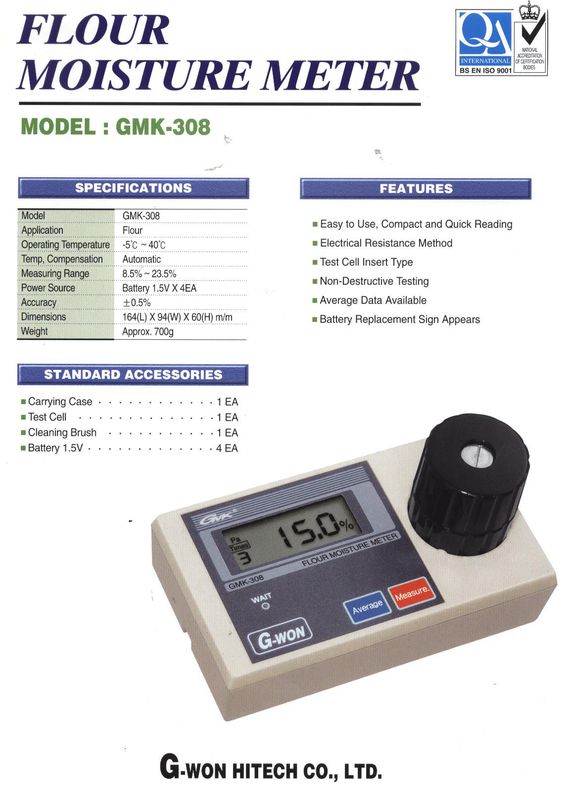 G-Won Flour Moisture Meter GMK 308 - Warna Campuran - Campuran