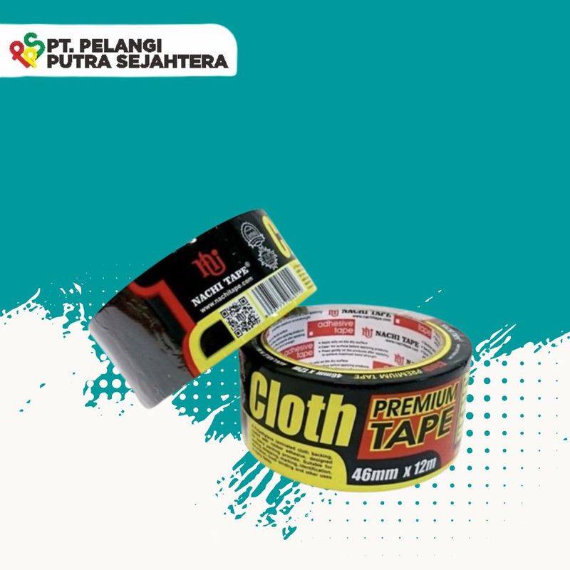 LAKBAN HITAM, LAKBAN KAIN CLOTH, LAKBAN JILID - 46 MM - ISI 3