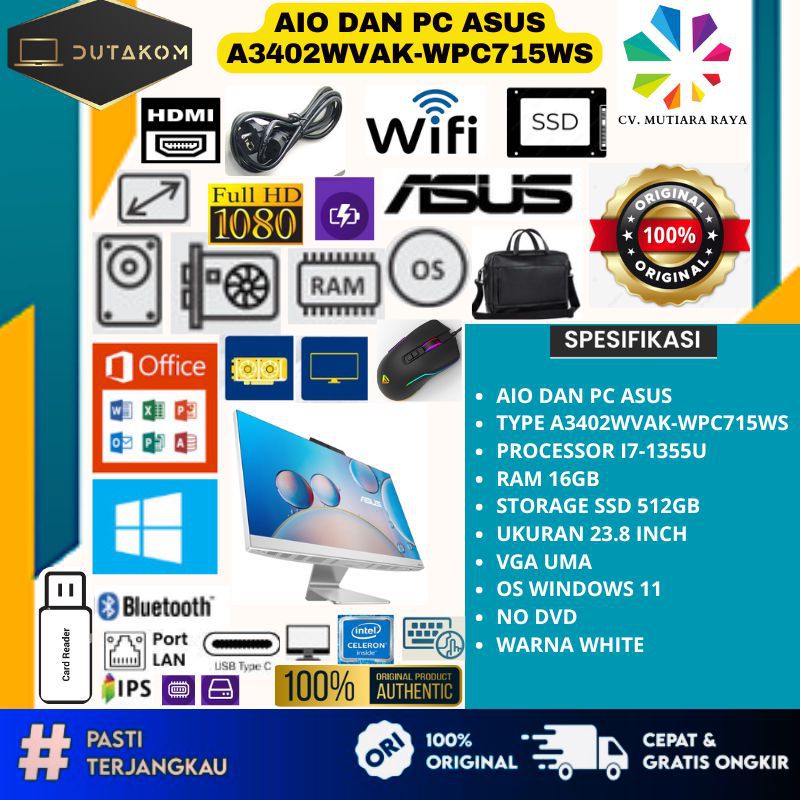 AIO DAN PC ASUS A3402WVAK-WPC715WS