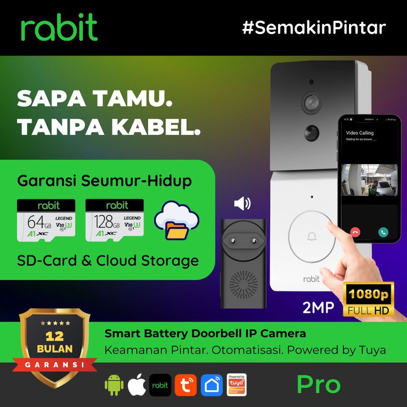 Smart Doorbell Pro – Ultra Wide Angle Rabbit