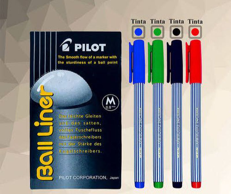 Ballpoint Pilot Balliner 0,8 mm / Box 12 pcs - Biru