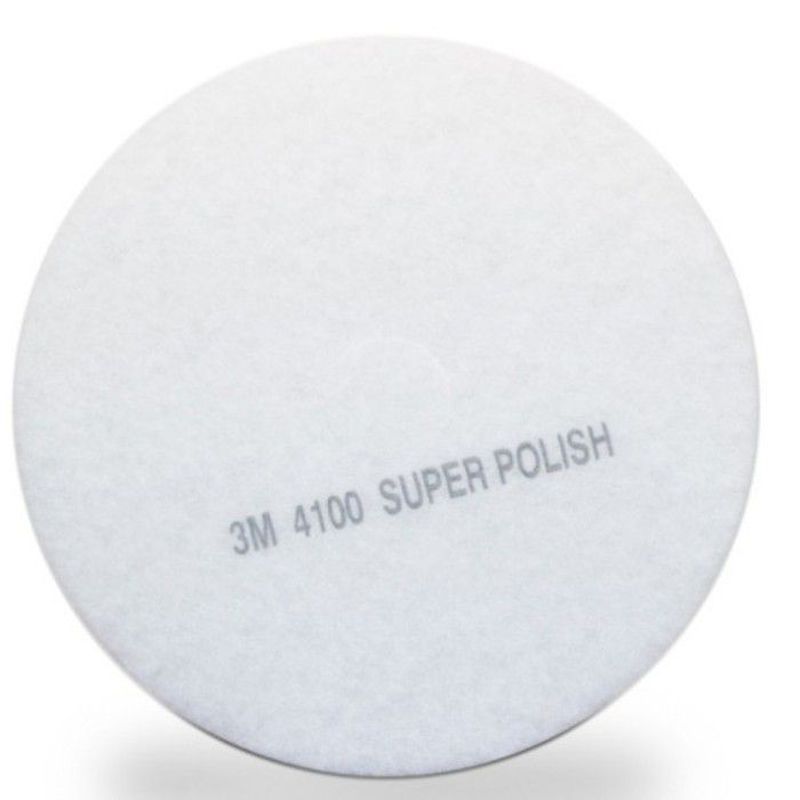 3M 4100 White Buffer Pad 16 Inch
