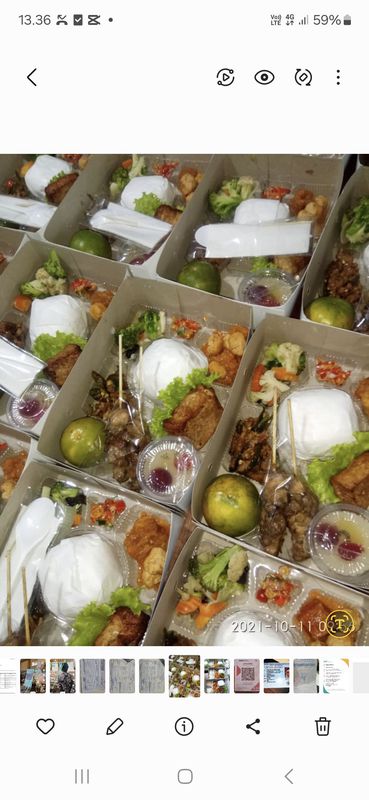paket nasi dan snack 45,5k
