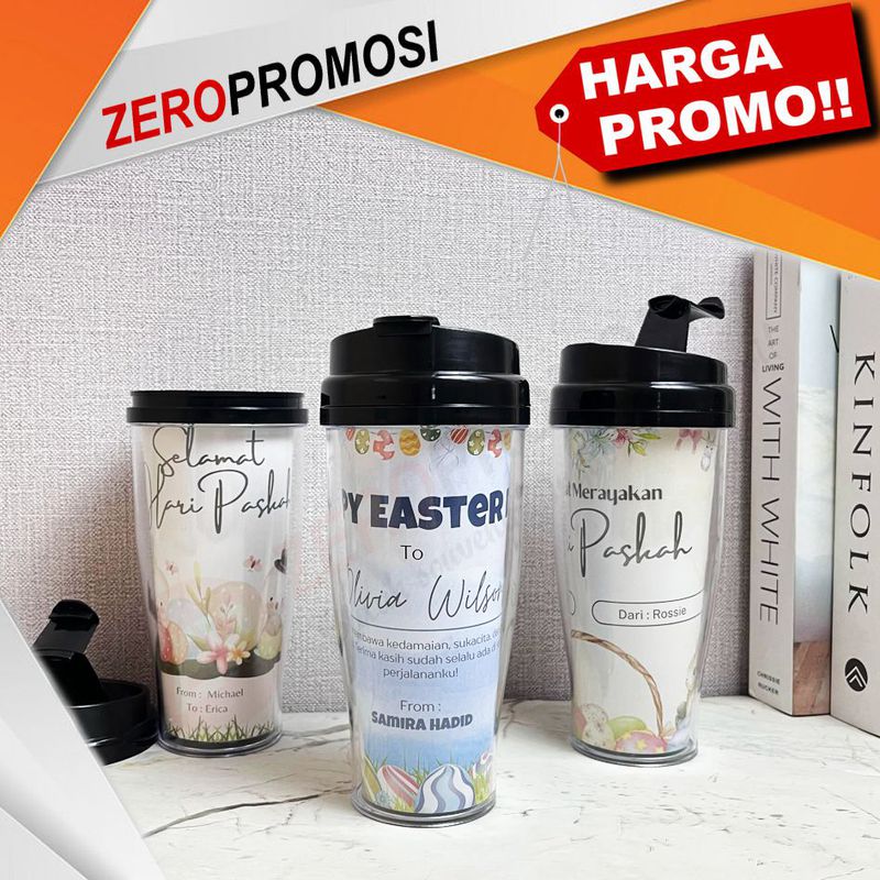 Custom Souvenir Tumbler Hari Paskah Insert Paper
