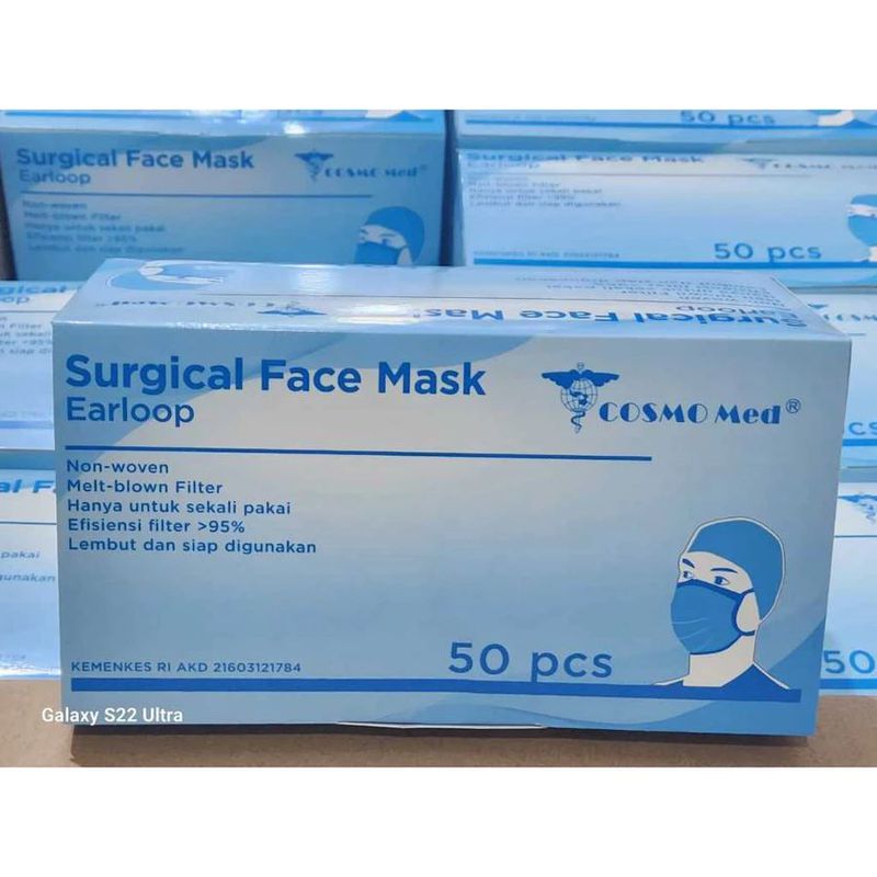 Masker Earloop 3 Ply