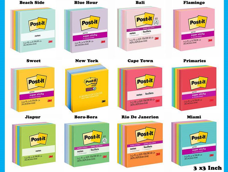 Sticky Notes Post-it No. 654-5PK Uk. 76 x 76 mm