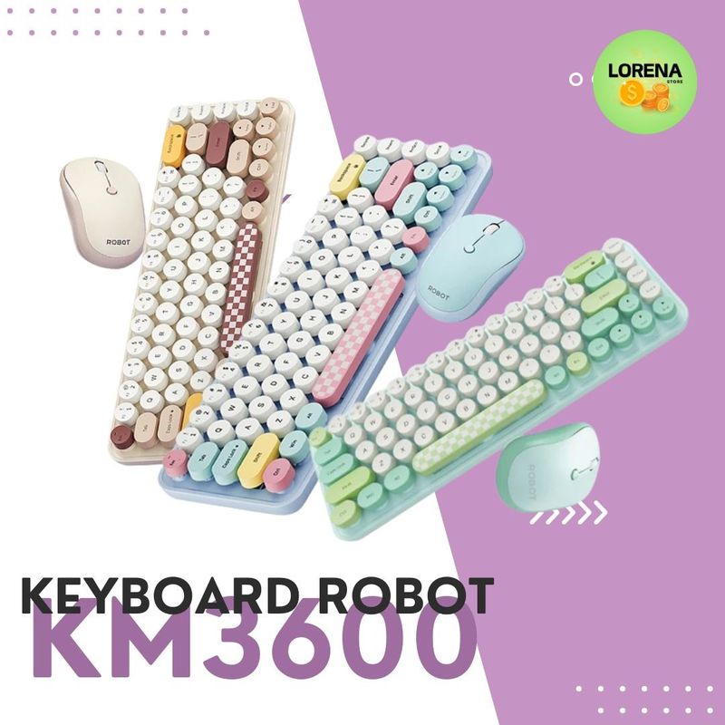 ROBOT Keyboard dan Mouse Set Wireless KM3600 Express