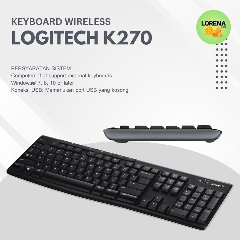 Logitech K270 Keyboard Wireless Full Size
