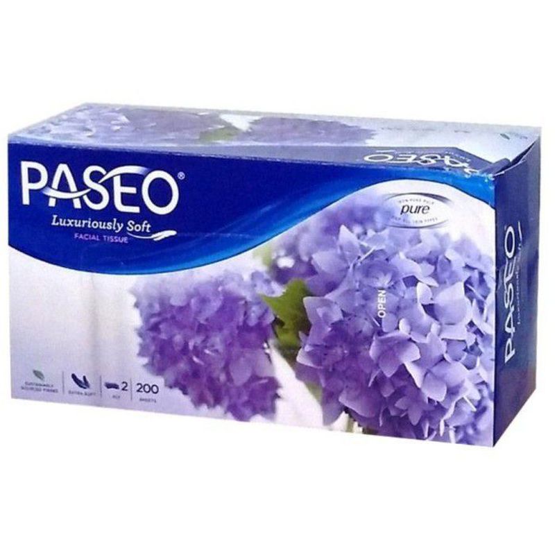 Paseo Elegant Luxuriously Soft Facial Tissue Box Kotak 200 Sheets