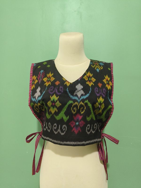 UwaisGen Nala Vest Tenun Endek Bali Vest/Rompi Wanita Etnik Bali ...