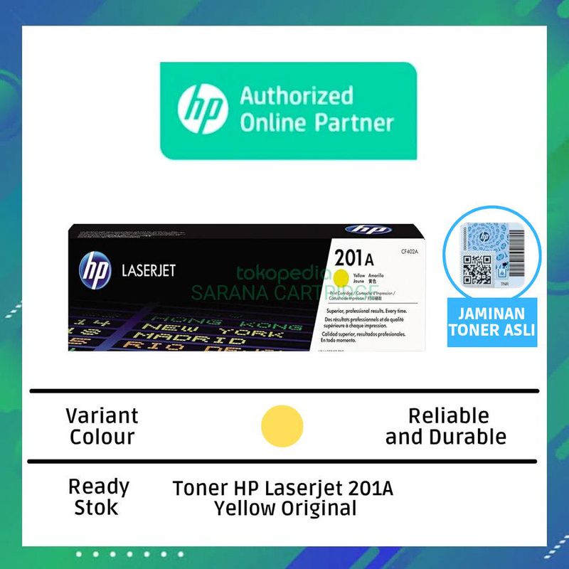 Toner Cartridge HP tipe 201 A (CF 402 A) yellow