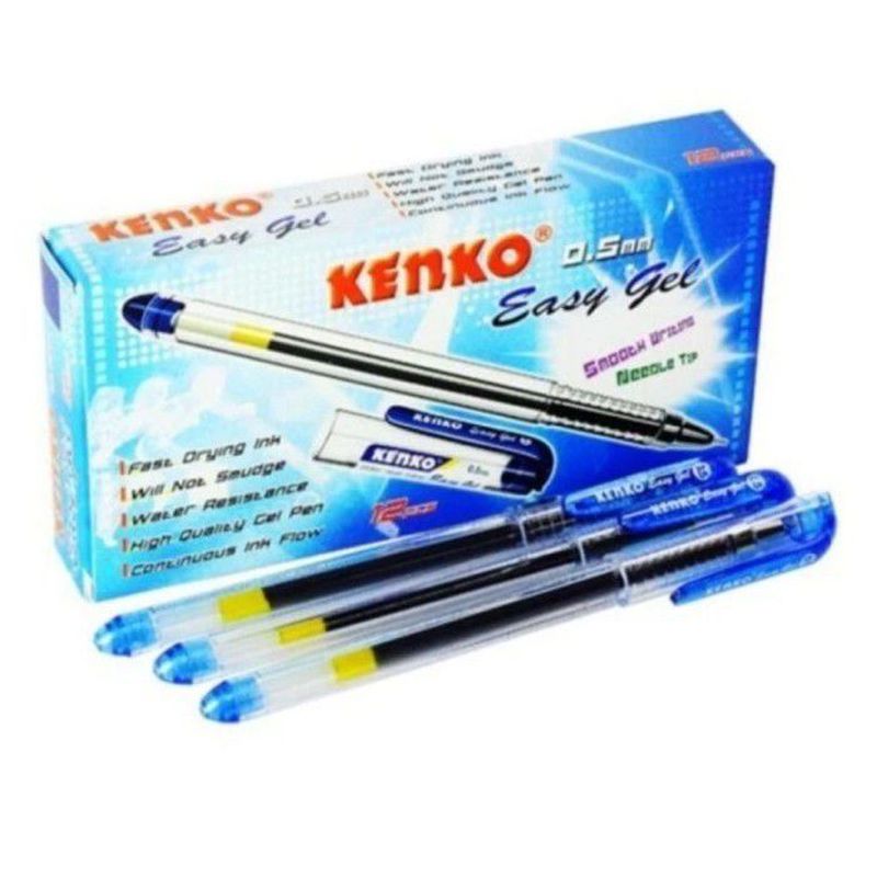 Ballpoint Easy Gel 0,5 MM Merk KENKO - Biru