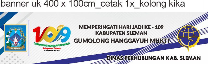 Banner 400 cm x 100 cm