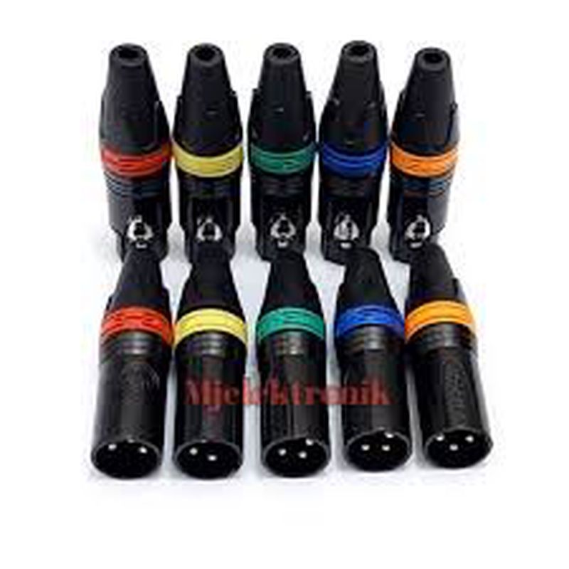 Jack socket canon Xlr 3 pin male to female jek 5 pasang