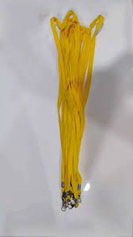 Tali ID card Warna Kuning kait / tali ID buat kartu peserta,,,,1pak ...