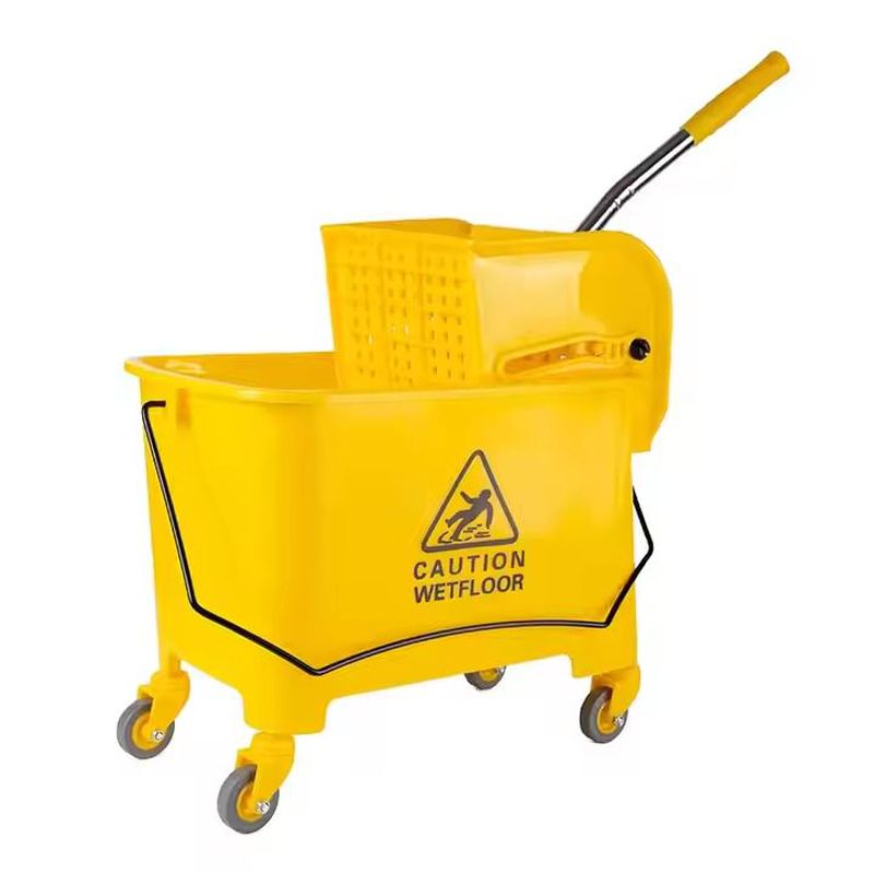 Single Bucket Mop Wringler Troley Side Press