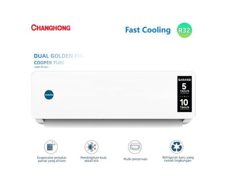 CHANGHONG AC SPLIT 1/2 PK CSC-5NVB4 + INSTALASI MATERIAL 5 METER