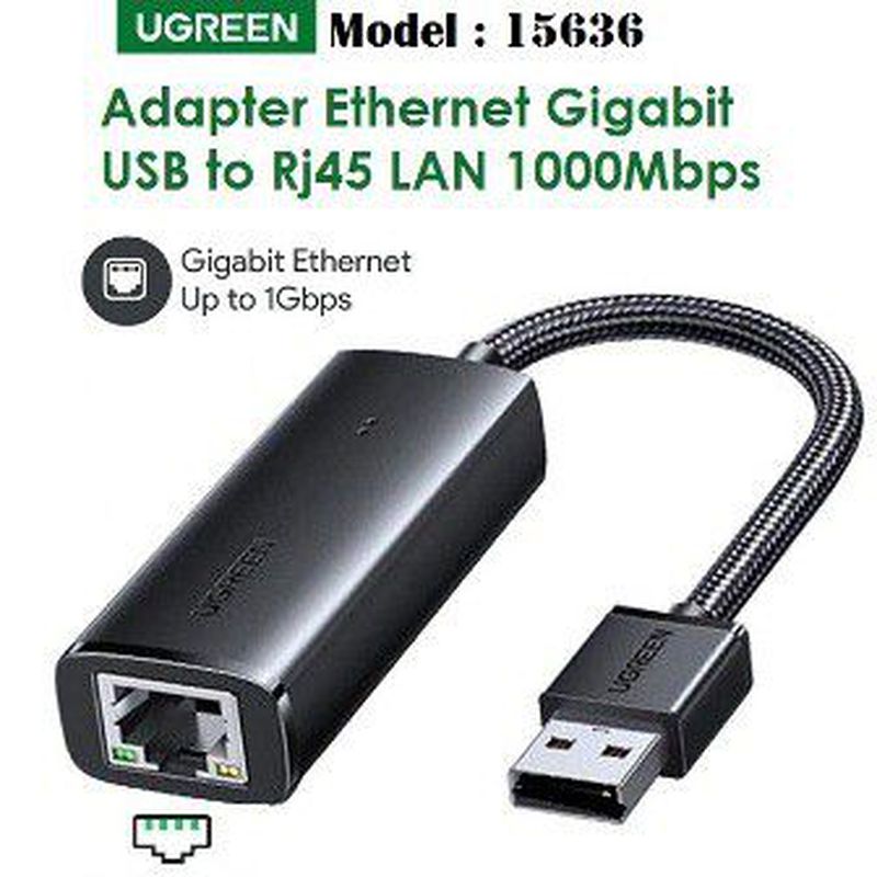 UGREEN Gigabit USB 3.0 To Lan RJ45 Ethernet Network Adapter 50922 - 15636