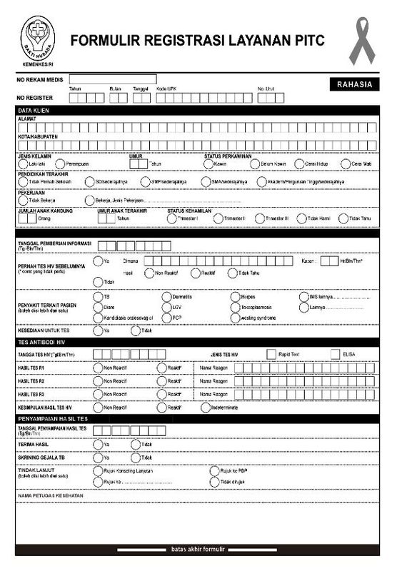 Form Register Layanan PITC Pusk Sentolo II