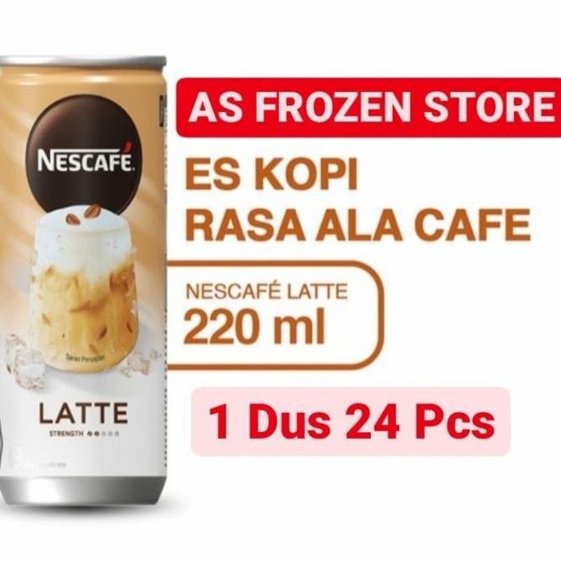 Nescafe Kaleng Latte 220ml / Nescafe Can Latte 220ml 1 Dus 24 Pcs