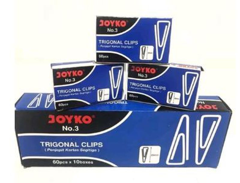 Paper Clip No.3 Joyko / Trigonal Clip No.3 Joyko (PAK = 10 DUS KECIL)