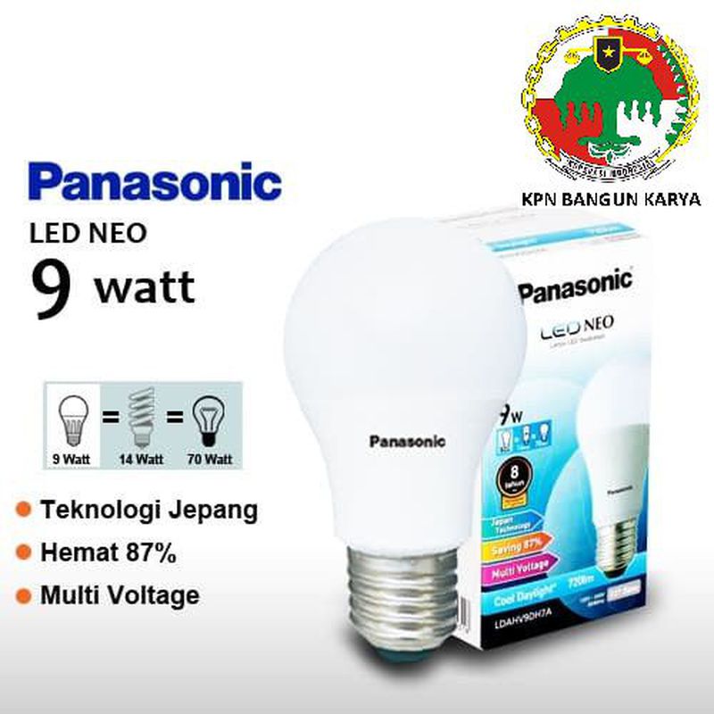 Panasonic Lampu Bohlam LED Neo Bulb 9 Watt Putih