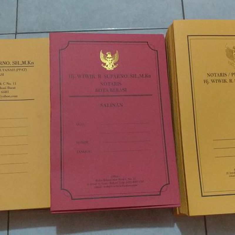 Cetak Map Kertas Kop Dinas Lambang Warna