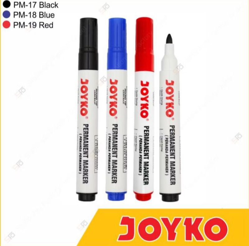 Spidol Permanent Joyko 1 box isi 12 pcs