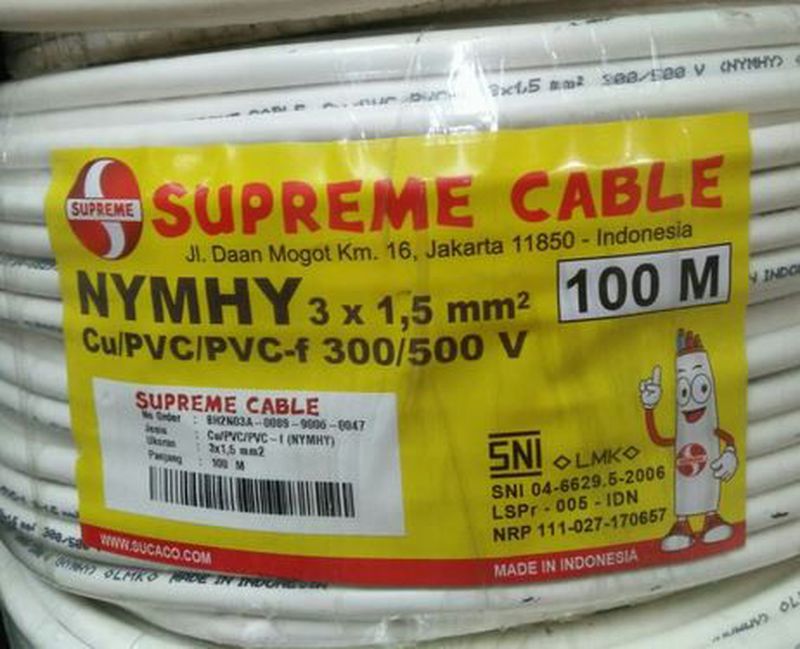 SUPREME NYMHY 3 x 1,5 1ROLL (100M) - HITAM