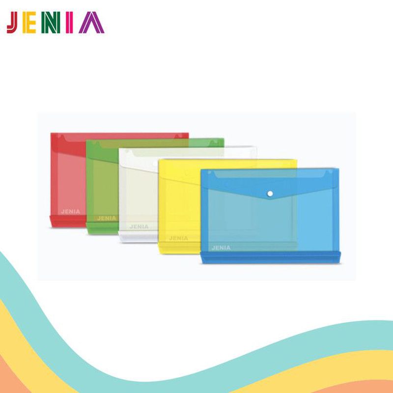 Jenia Map Plastik Kancing Folio