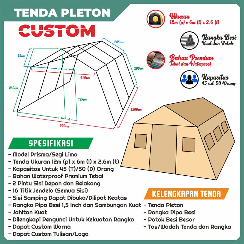 Tenda Pleton/Komando Segilima Big