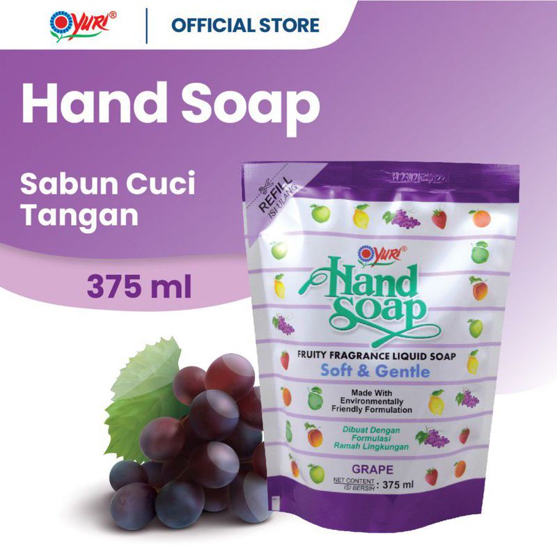 Yuri Hand Soap Grape Refill (375 ml)