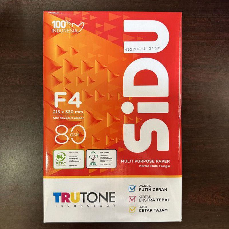 Kertas HVS F4 spek HVS Sinar Dunia 80 g