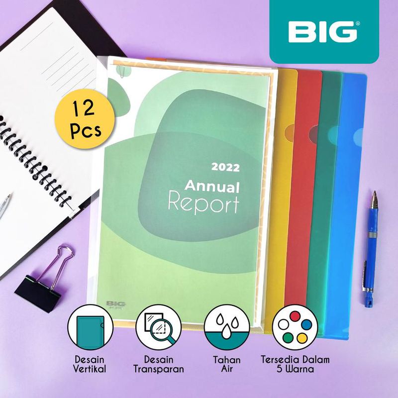 Map L Folio Plastik Transparan BIG MF-8113