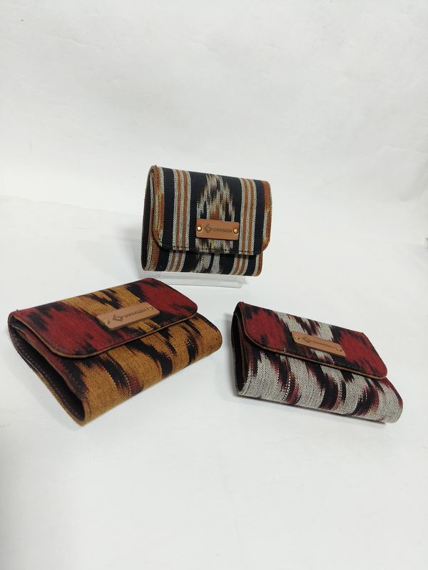 UwaisGen Dompet Etnik Bali Dompet Lipat Sena Tenun Blanket Dompet Uang ...