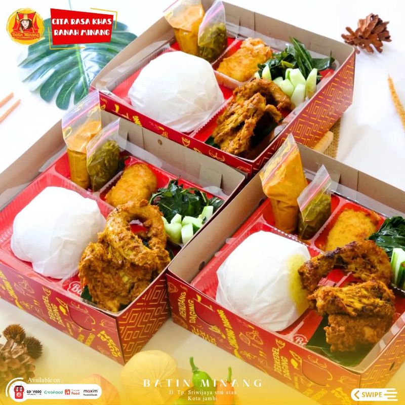 Nasi Box Paket Lengkap Rendang