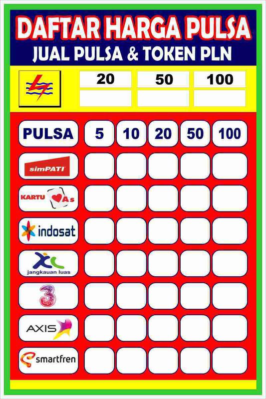 Paket Data, Pulsa, Token - 100K