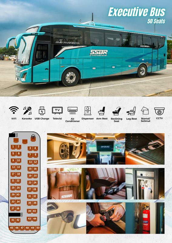 paket perjalanan full day menggunakan Bus / Bis Besar Luxury sewa bus ...