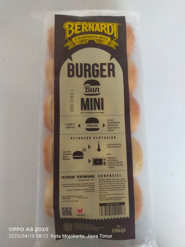 Roti Burger Bun mini isi 20
